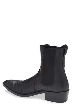 TOM FORD Snakeskin Embossed Pointed Toe Chelsea Boots
