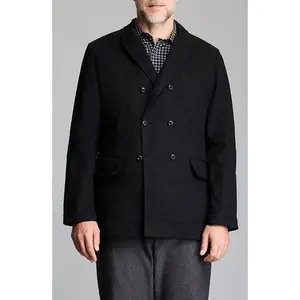 Billy Reid Bond Waxed Canvas Pea Coat