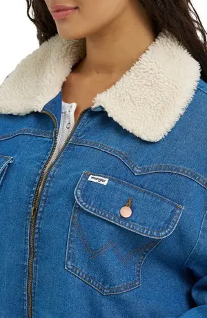 Wrangler Oversized Denim Bomber Jacket