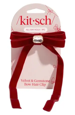 KITSCH Velvet Bow Hair Clip