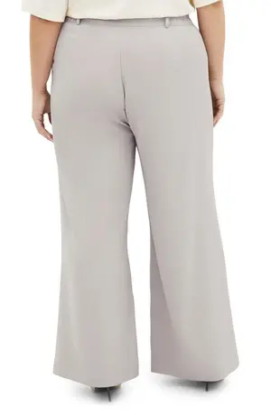 City Chic Jordan Wide Leg Pleated Trousers