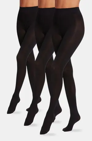 Wolford Velvet De Luxe Matte Tights 3-pack - Black