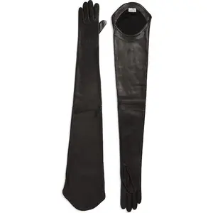 MAISON MARGIELA X Agnelle Leather Opera Gloves - Black