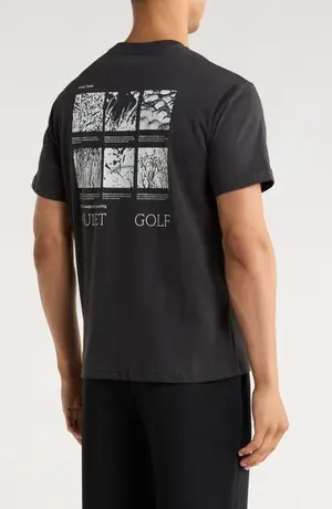 QUIET GOLF Grass Types Cotton T-shirt