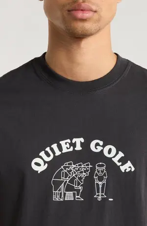 QUIET GOLF Graphic Cotton T-shirt