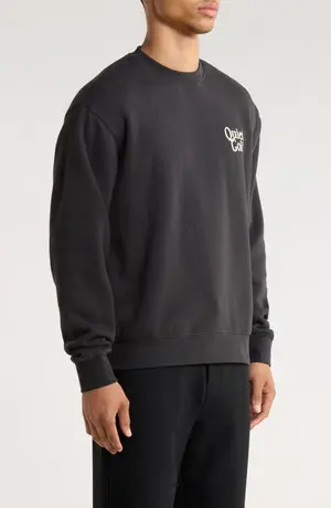 QUIET GOLF Stacked Logo Cotton Hoodie - Black