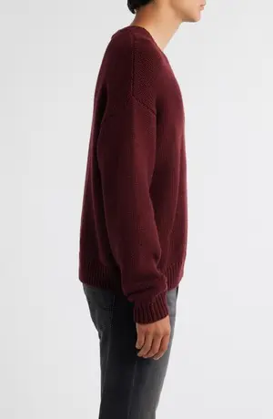 FRAME Oversized Wool & Cashmere Crewneck Sweater