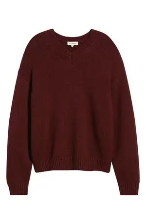 FRAME Oversized Wool & Cashmere Crewneck Sweater