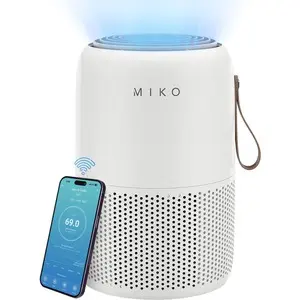 MIKO Smart True Hepa Air Purifier With App Controlcovers Up To 770 Sq. Ft - White