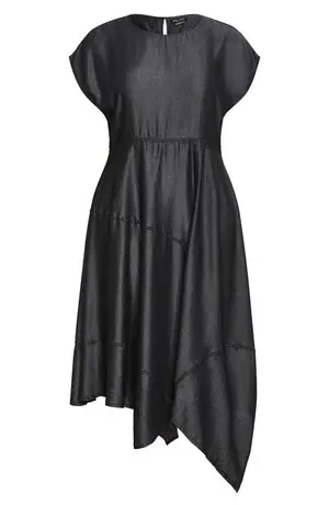 City Chic Hallie Asymmetric Maxi Dress - Black