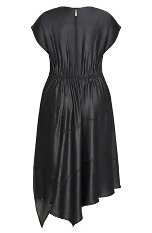 City Chic Hallie Asymmetric Maxi Dress - Black