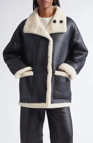 STAND STUDIO Heather Reversible Shearling Coat