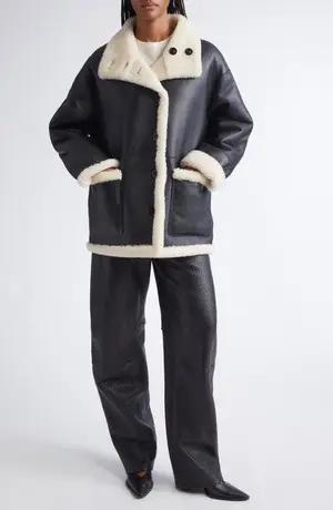 STAND STUDIO Heather Reversible Shearling Coat