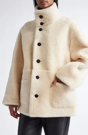 STAND STUDIO Heather Reversible Shearling Coat