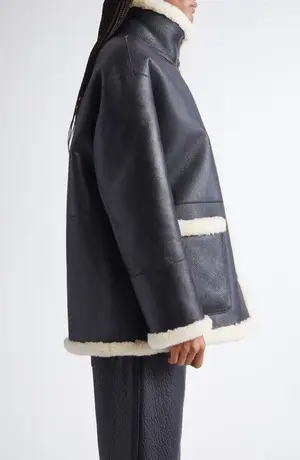 STAND STUDIO Heather Reversible Shearling Coat