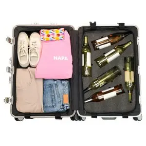 VINGARDEVALISE Vinaluminum 12-bottle Wine & Spirits Suitcase