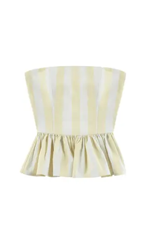 LABECA LONDON Eclipse Striped Cotton Bustier Top