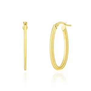 THE LOVERY FINE JEWELRY Gold Oval Hoop Earrings - Yellow Gold