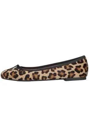 Pretty Ballerinas Printed Ballet Flats - Black