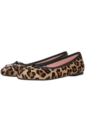 Pretty Ballerinas Printed Ballet Flats - Black