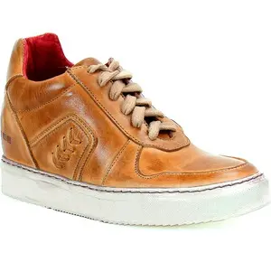 Bed Stu Andromeda Leather Hidden Heel Wedge High-top Sneakers - Tan Rustic