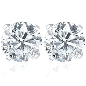 BLISS DIAMOND 1.47ct Round Diamond Stud Earrings - 14k White Gold