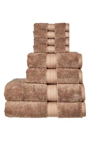 CHRISTY Renaissance Classic 100% Egyptian Cotton 8 Piece Towel Set - Mink