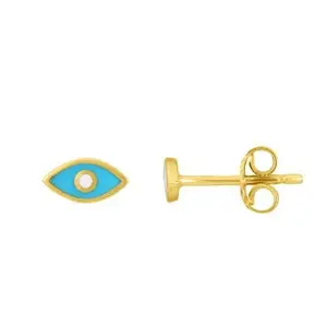THE LOVERY FINE JEWELRY Evil Eye Stud Earrings - Blue Enamel