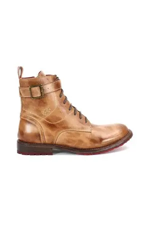 Bed Stu Endure Leather Combat Boots - Tan Rustic