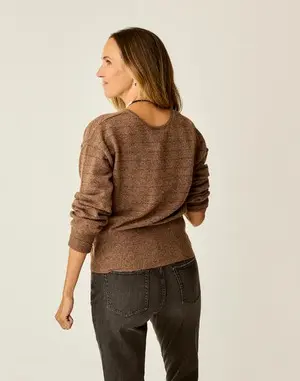 Carve Designs Ruth Reversible Fuzzy Yarn Sweater