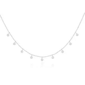 THE LOVERY FINE JEWELRY Diamond Bezel Dangle Necklace - White Gold
