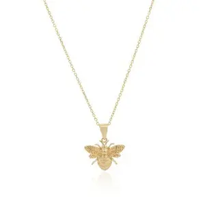 THE LOVERY FINE JEWELRY Gold Bee Pendant Necklace - Yellow Gold