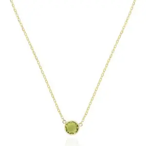 THE LOVERY FINE JEWELRY Bezel Necklace - Peridot