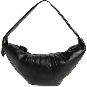 LEMAIRE Large Croissant Leather Shoulder Bag - Black