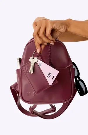 BEIS The Essential Mini Backpack - Burgundy
