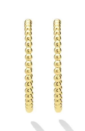 Lagos 18k Caviar Beaded Hoop Earrings