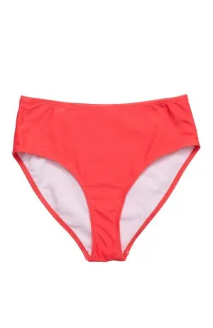 SNAPPER ROCK High Waisted Sustainable Bikini Bottom - Watermelon