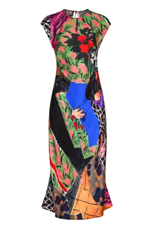 UNTITLED IN MOTION Cappella Open Back Midi Dress - Chambers