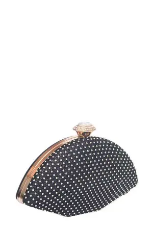 LAUREN LORRAINE Liz Fan-shaped Clutch - Black