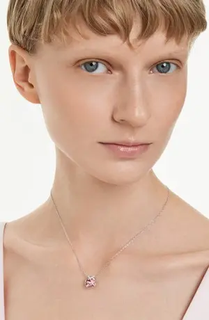 SWAROVSKI Bella Crystal Pendant Necklace - Pink/silver