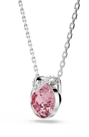 SWAROVSKI Bella Crystal Pendant Necklace - Pink/silver