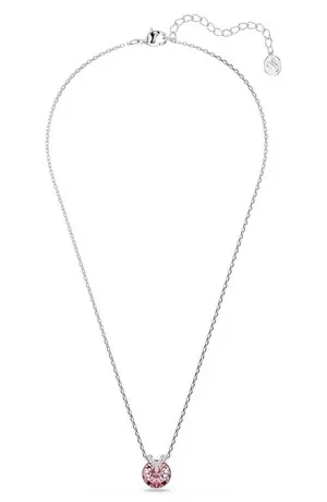 SWAROVSKI Bella Crystal Pendant Necklace - Pink/silver