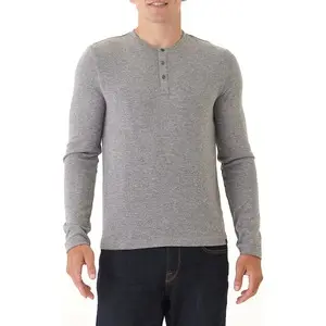 THREADS 4 THOUGHT Elias Heathered Henley - Heather Grey