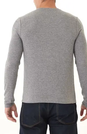 THREADS 4 THOUGHT Elias Heathered Henley - Heather Grey