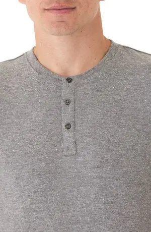 THREADS 4 THOUGHT Elias Heathered Henley - Heather Grey