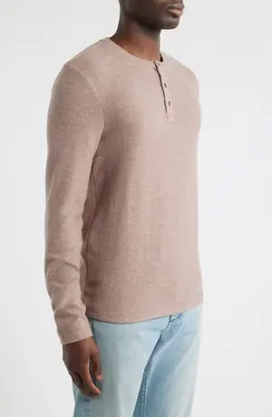 THREADS 4 THOUGHT Elias Heathered Henley - Praline