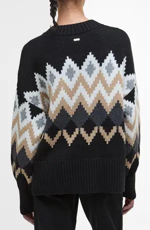 Barbour Cecelia Fair Isle Cotton & Wool Blend Crewneck Sweater