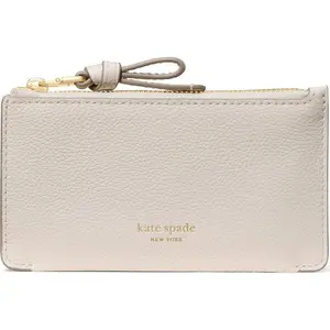 Kate Spade New York Loop Pebbled Leather Card Case - Cashew Milk