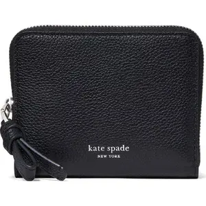 Kate Spade New York Loop Small Pebbled Leather Zip Wallet Black