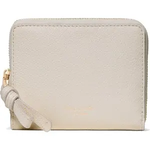 Kate Spade New York Loop Small Pebbled Leather Zip Wallet - Cashew Milk